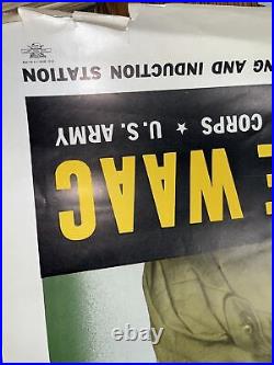 Original 37 X 25 Wwii Join The Waac Women's Army Auxiliary Corps Poster ...