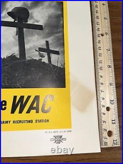 Original Wwii Join The Wac Women's Army Corps Poster Crosses G. I ...